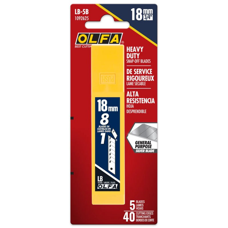 Olfa LB-5B Heavy-Duty Blades 5pk — OlfaProducts